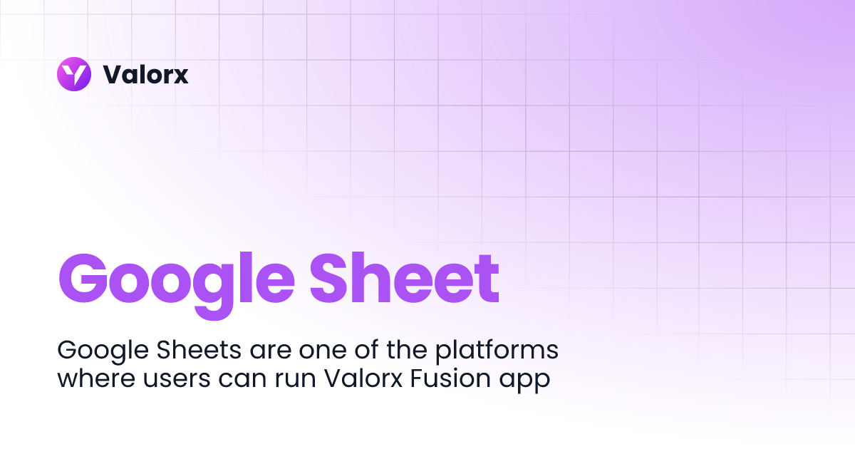 Google Sheet | Valorx