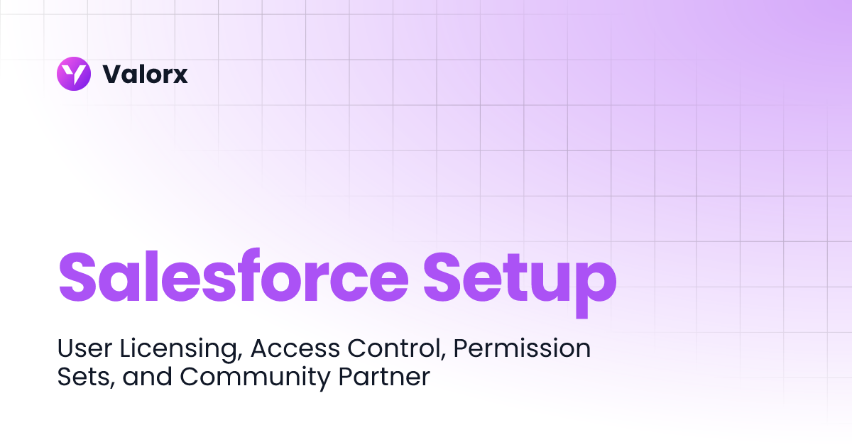 Salesforce Setup | Fusion | Valorx