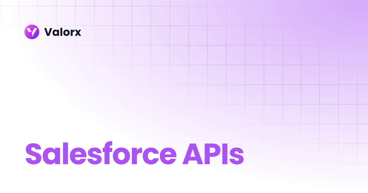Salesforce APIs | Fusion | Valorx