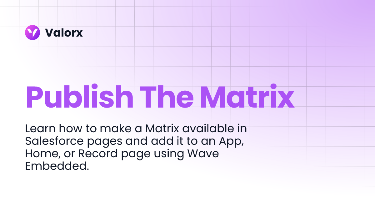 Publish The Matrix | Wave | Valorx