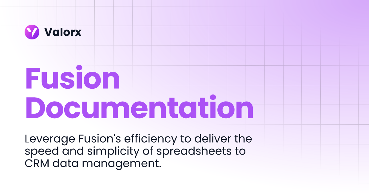 Fusion Documentation | Valorx